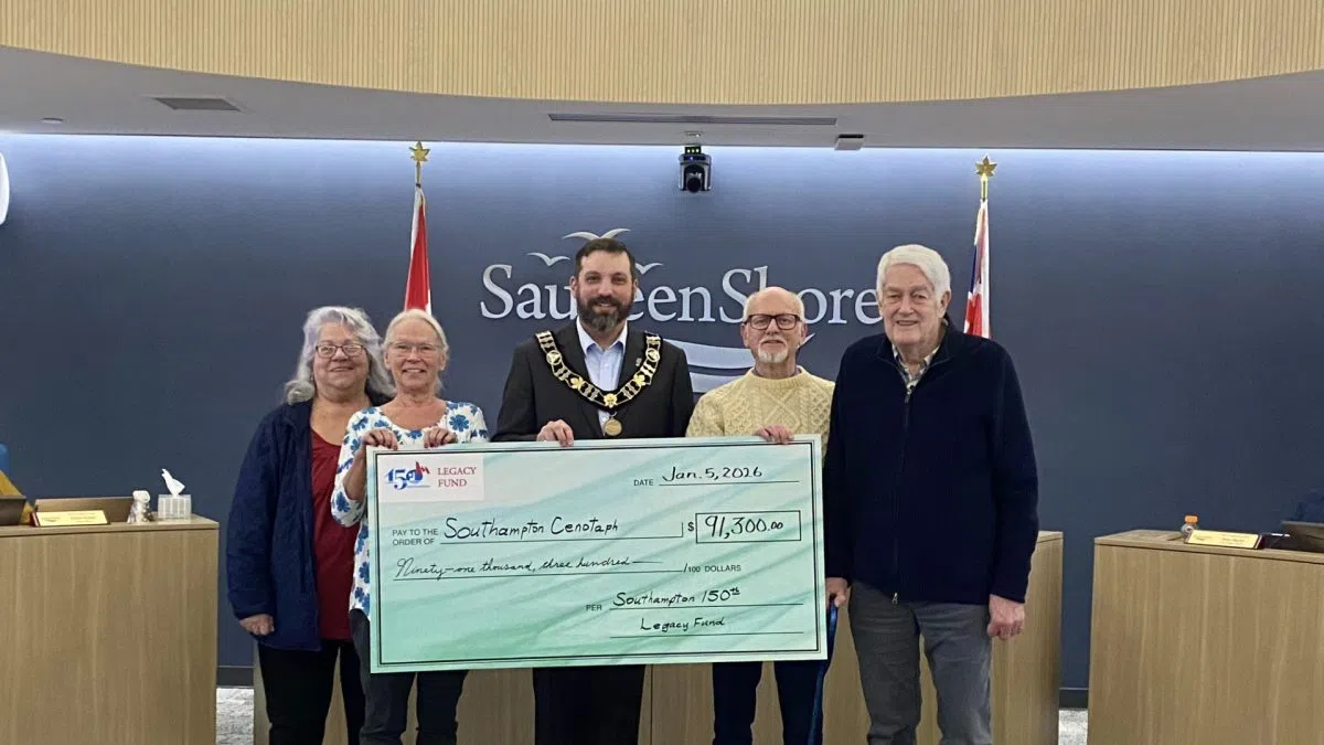 $90,000 Donation To Southampton Cenotaph Project | 97.9 the Bruce