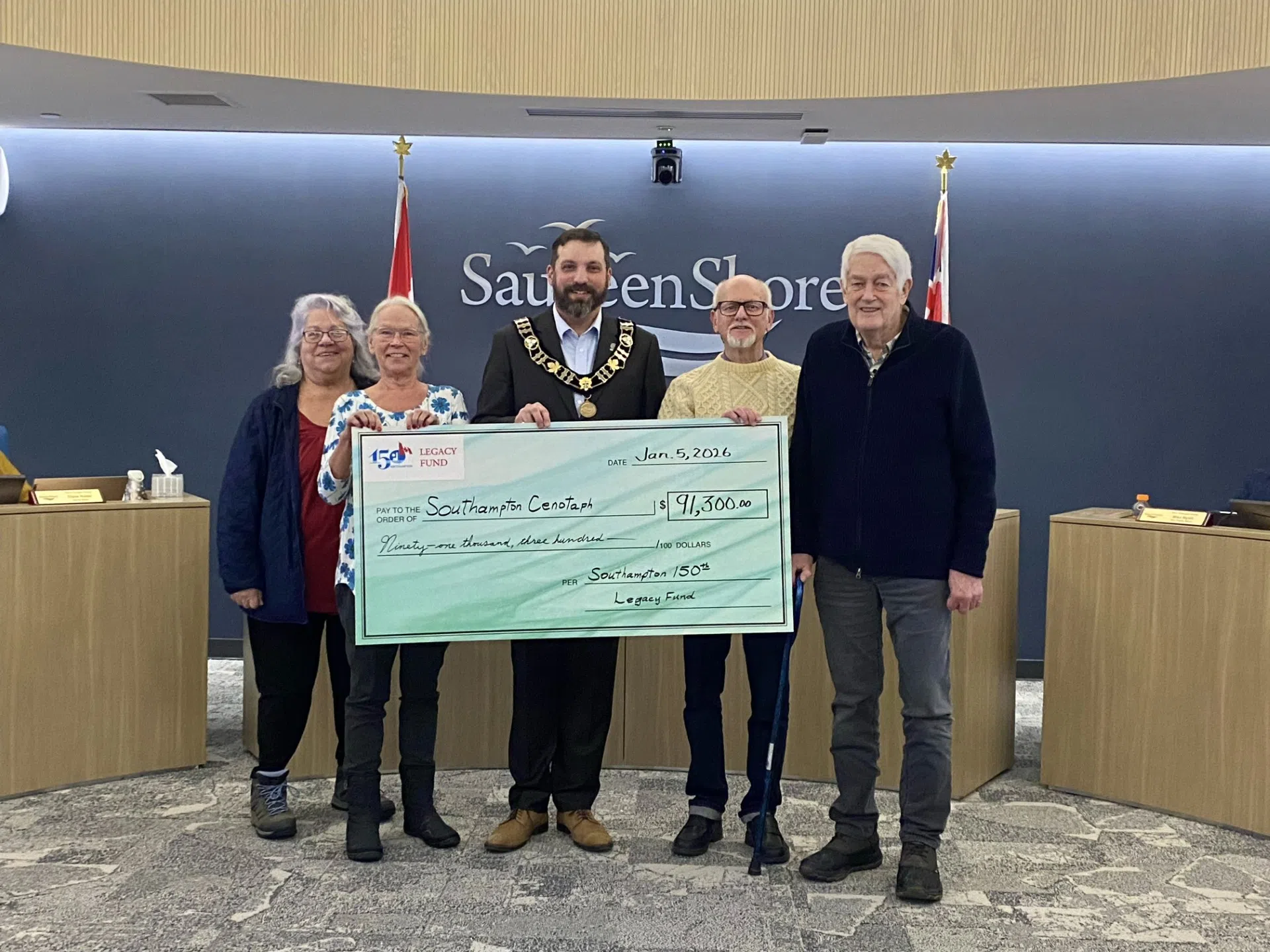 $90,000 Donation To Southampton Cenotaph Project | 89.3 CFOS FM
