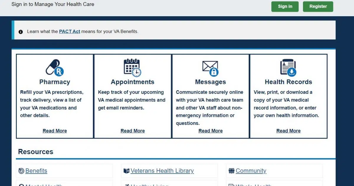 Department of Veteran Affairs encouraging veterans to enroll in My ...