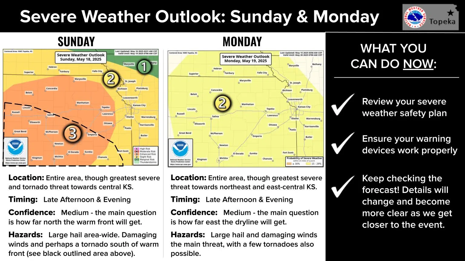 Severe storm potential expected to accompany warm front set to move into area Sunday afternoon ...