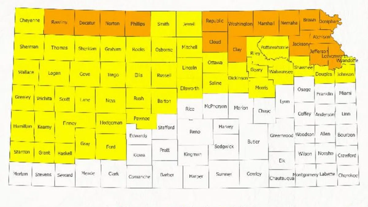 Updated Kansas Water Office drought map removes Lyon, most surrounding ...