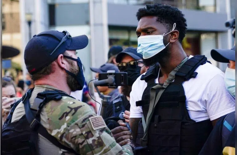 Rival groups gather at Kentucky Derby as summer of protests grinds on ...