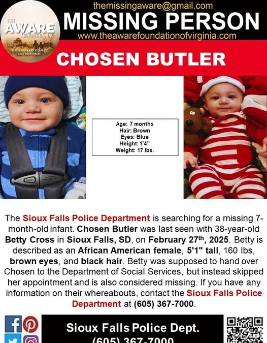 Police searching for missing infant | KELO-AM