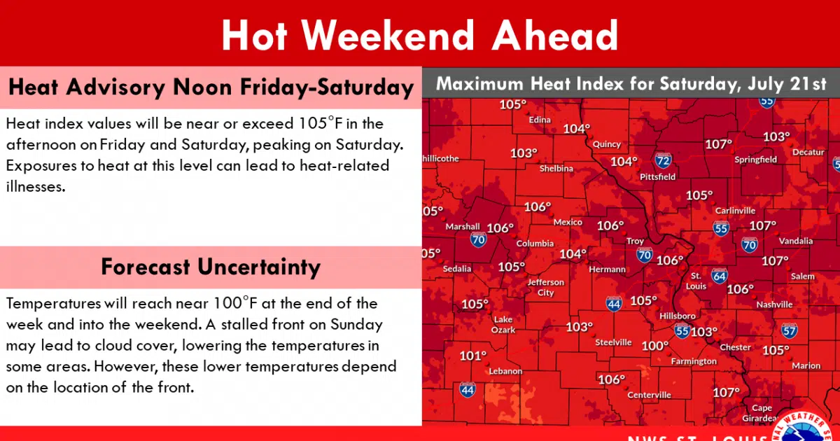Hot & Humid today and a Hot Weekend ahead | Vandalia Radio