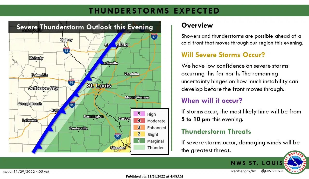 Strong To Severe Storms Are Possible For Tonight Vandalia Radio