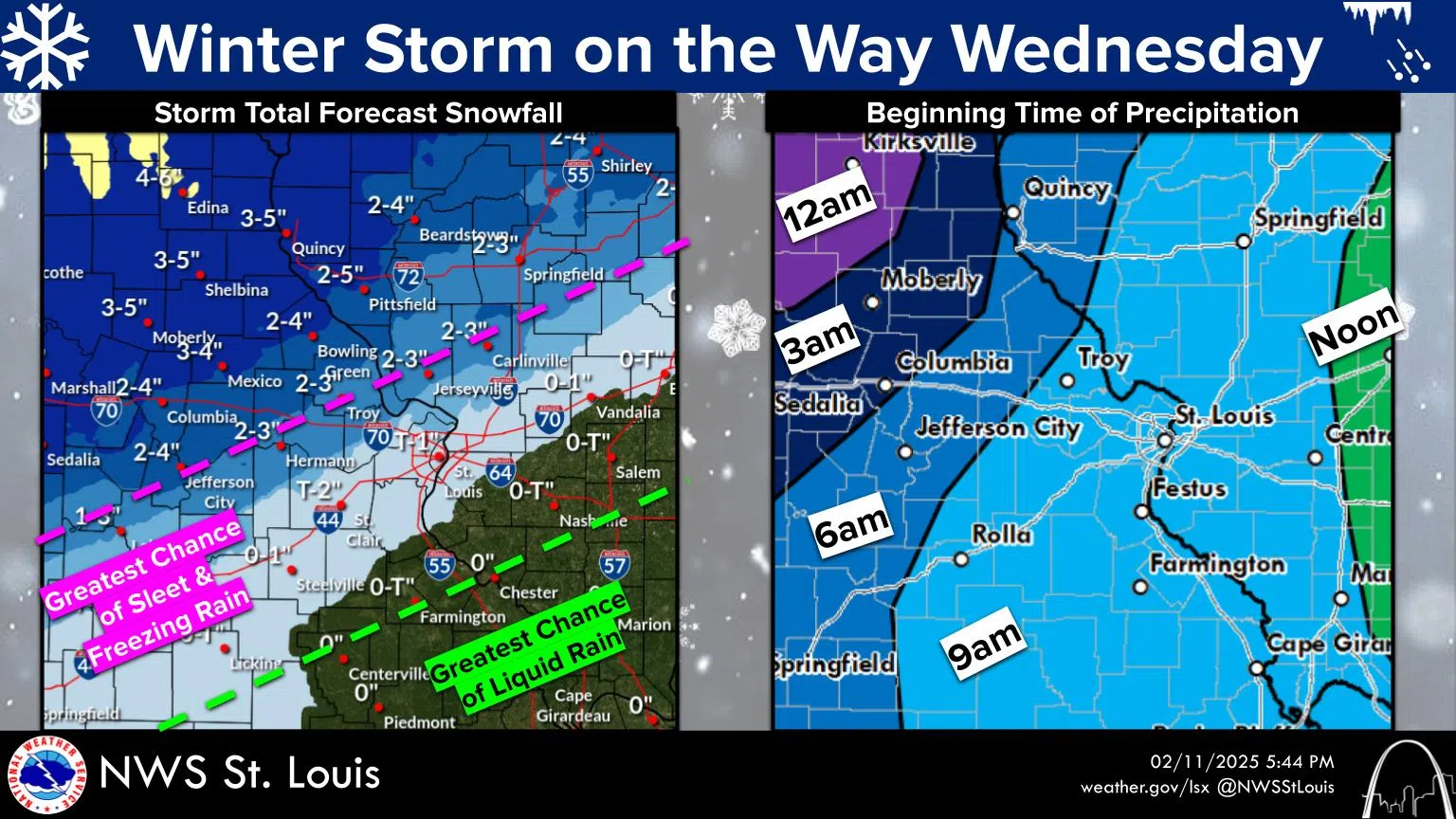 Rain, Snow & Freezing Rain over the area today | Vandalia Radio