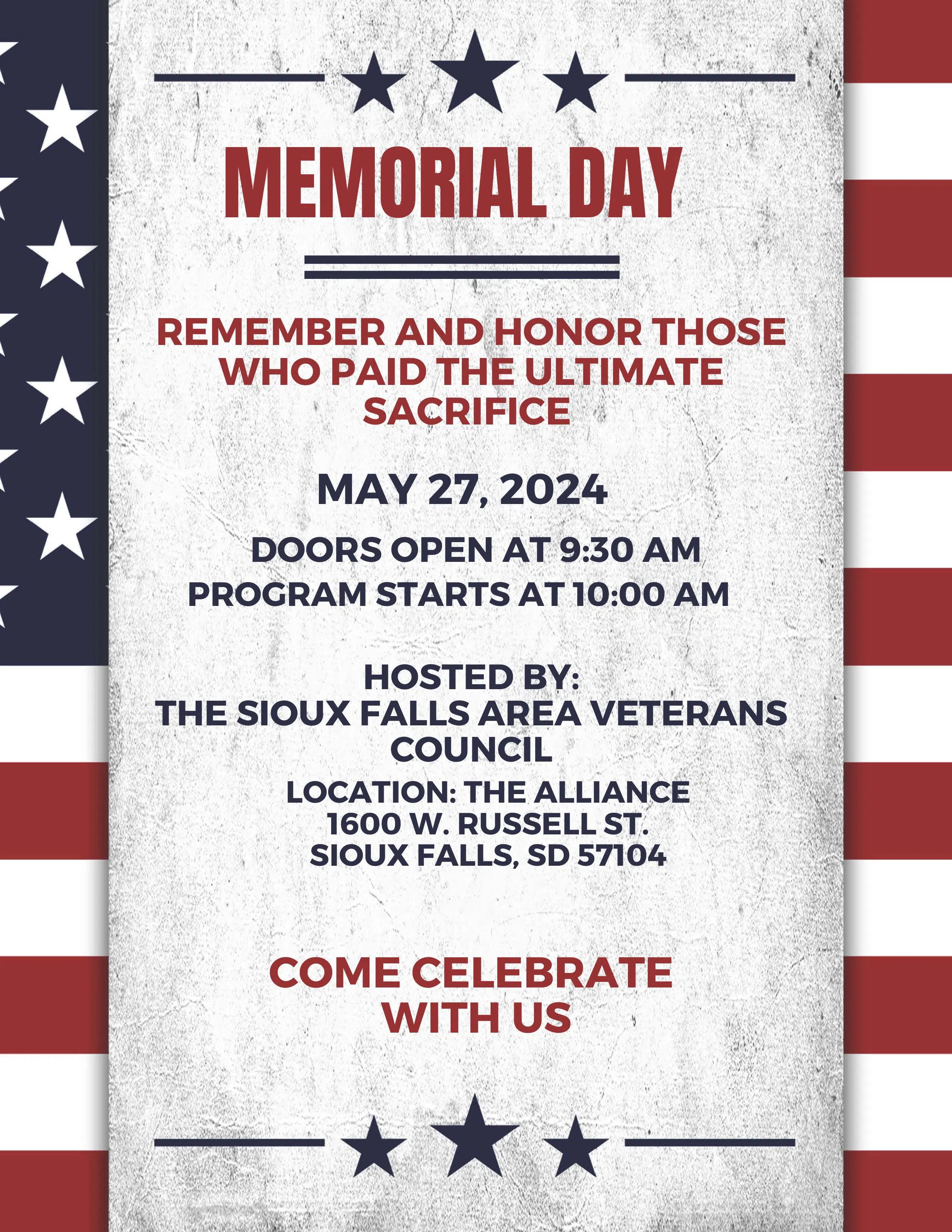 Memorial Day Program hosted by The SF Area Veterans Council | KELO-AM