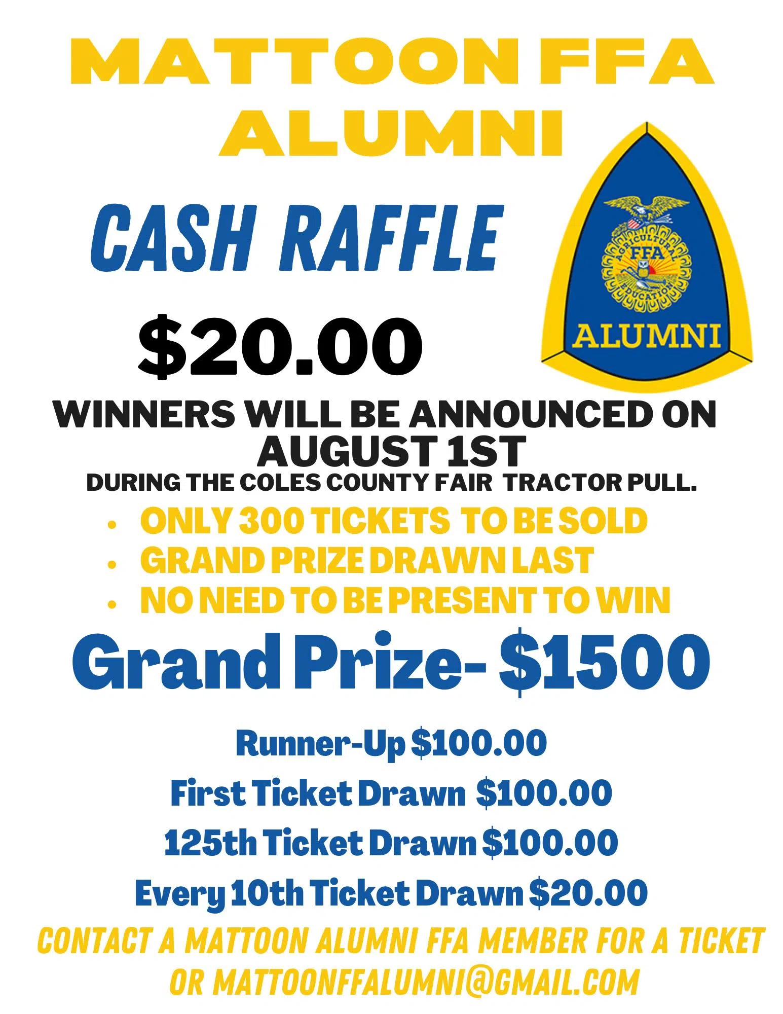 Mattoon FFA Alumni Raffle | MyRadioLink.com