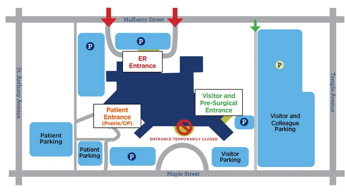 Main lobby entrance of HSHS St. Anthony’s Memorial Hospital to be ...