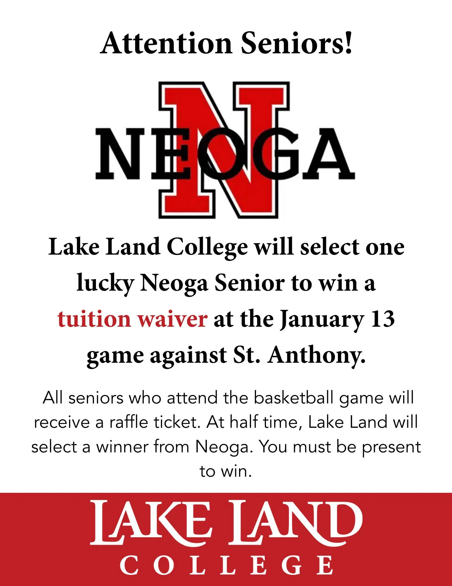Lake Land College Giving Away Tuition Waver to Neoga Senior ...