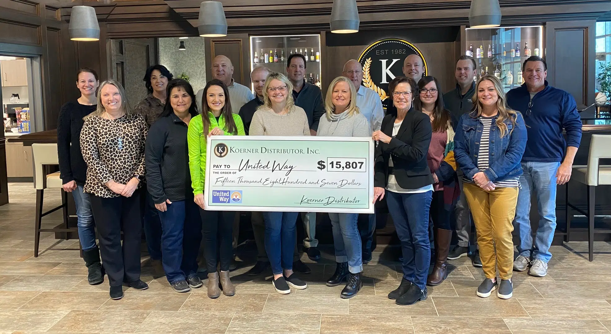 Koerner Distributor, Inc. Donates To United Way Of Effingham County ...