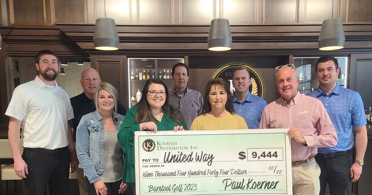 Koerner Distributor, Inc. Presents Check To United Way Of Effingham ...