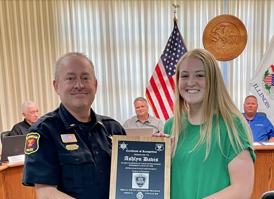 Effingham Police Department Congratulate Ashlyn Davis On Her Graduation From FBINAA Youth ...