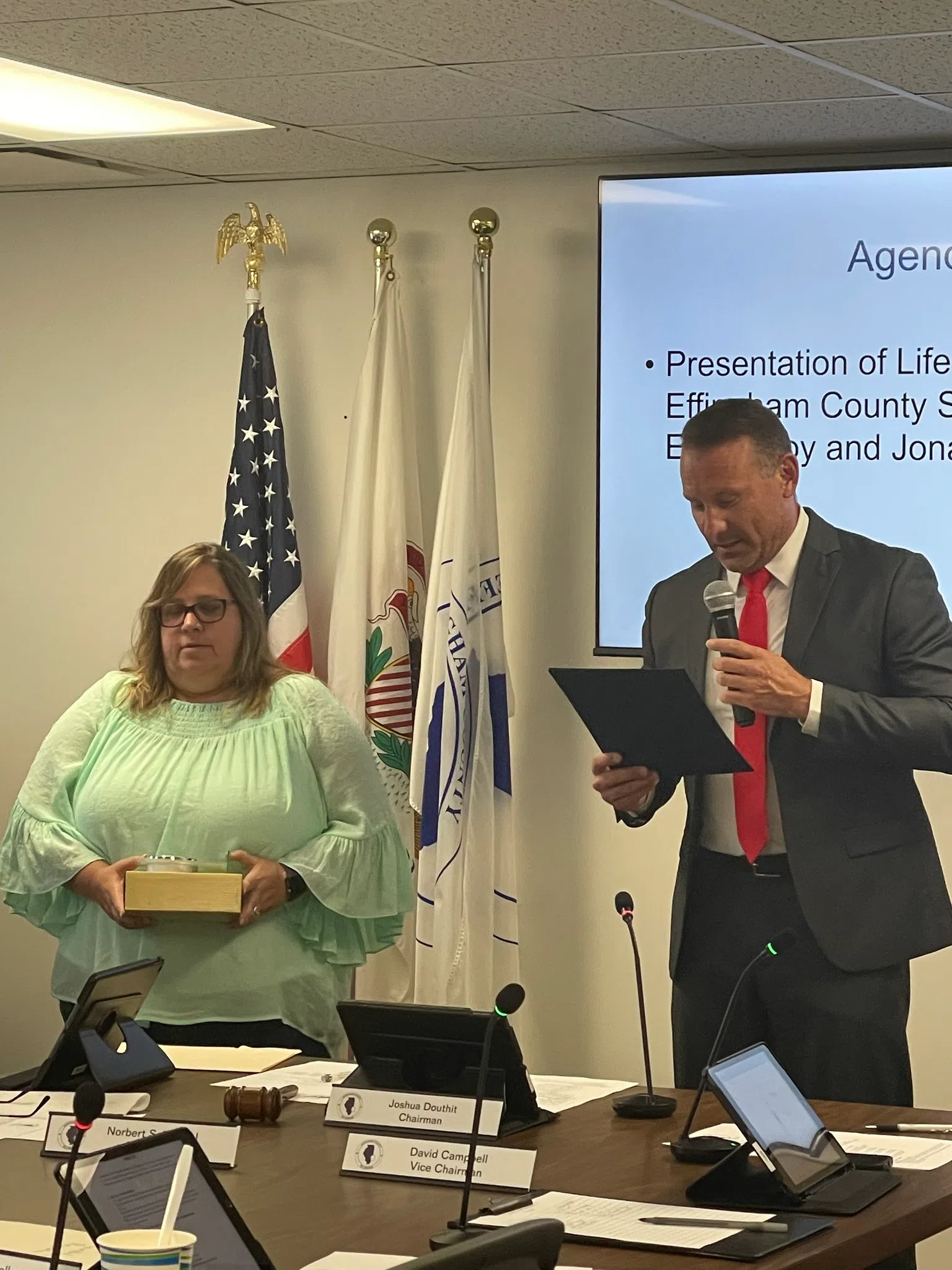 Karen Feldkamp And Sheriff’s Deputies Recognized At Effingham County Board Meeting Monday ...