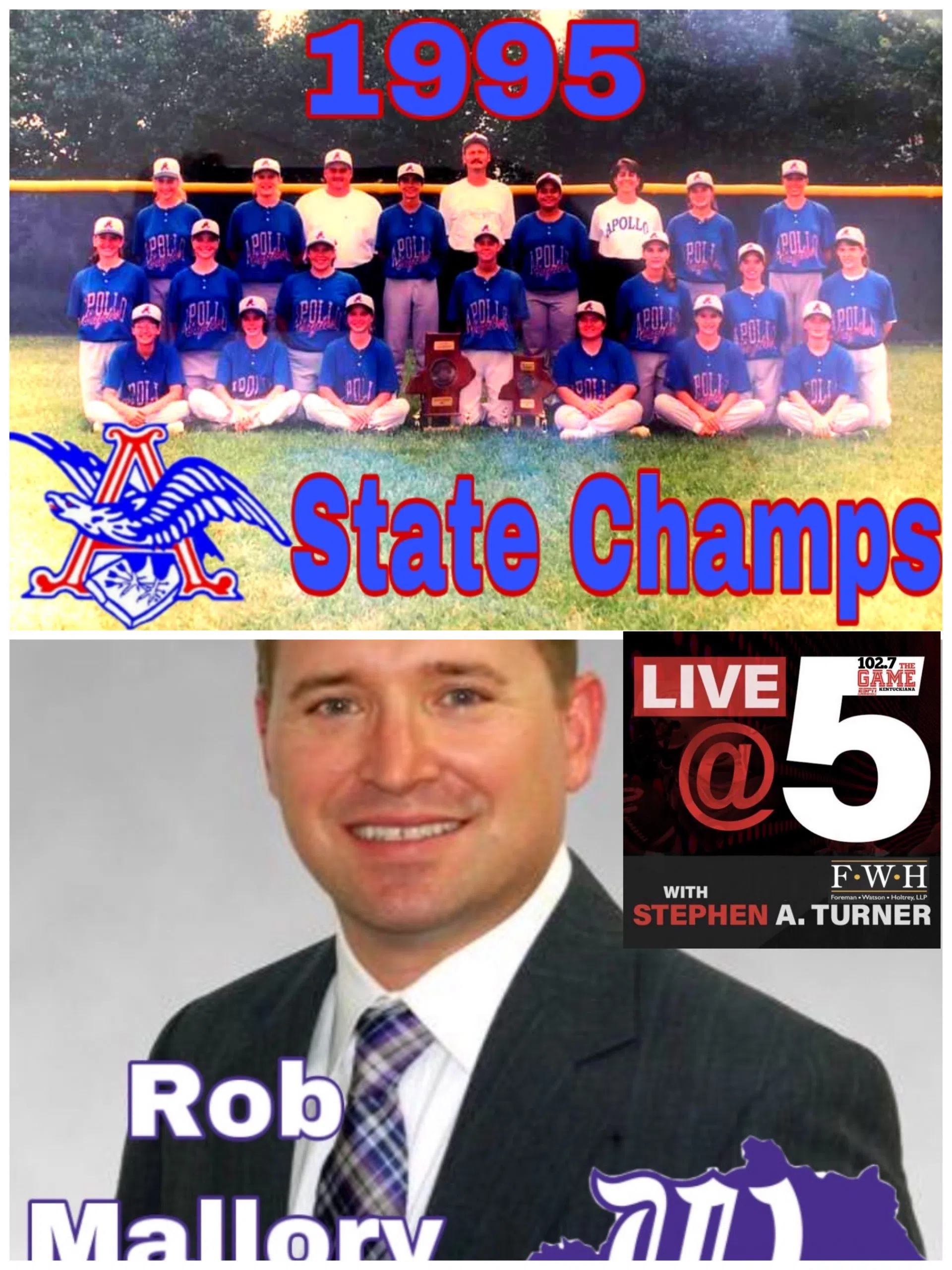 Live at 5 June 10th, 2020 with Rob Mallory & Apollo’s 1995 softball state title team | Owensboro ...