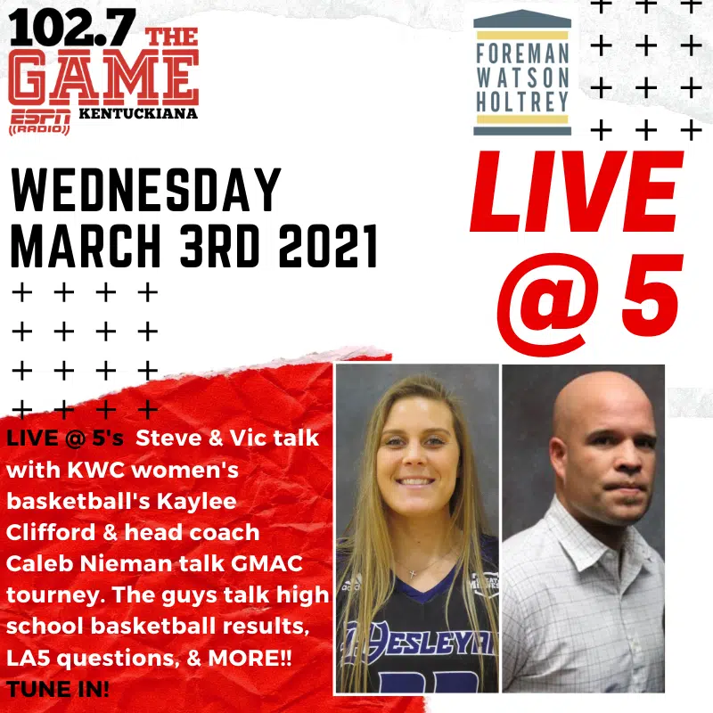 Live at 5 March 3rd 2021 with Kaylee Clifford and Caleb Nieman ...