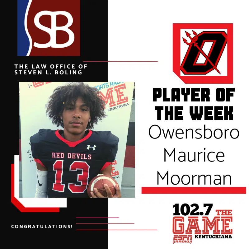Maurice Moorman named ESPN Owensboro OHS Red Devil of the week BTYB The ...