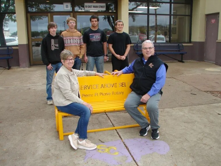 Stanley County Shop Classes partner with Rotary Club to build bench ...