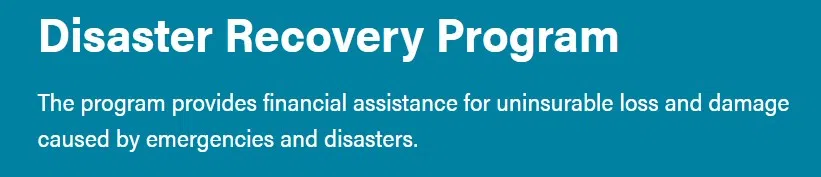 REMINDER: Disaster Recovery Program application deadline – February 26 ...