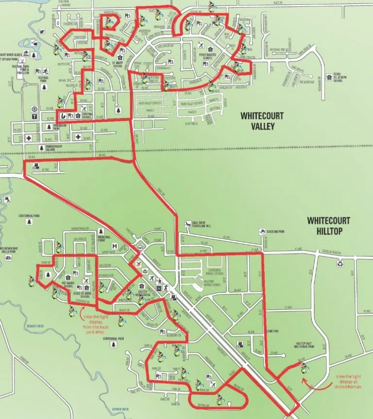 Town of Whitecourt 2024 Transit Twinkle Tour route | XM 105