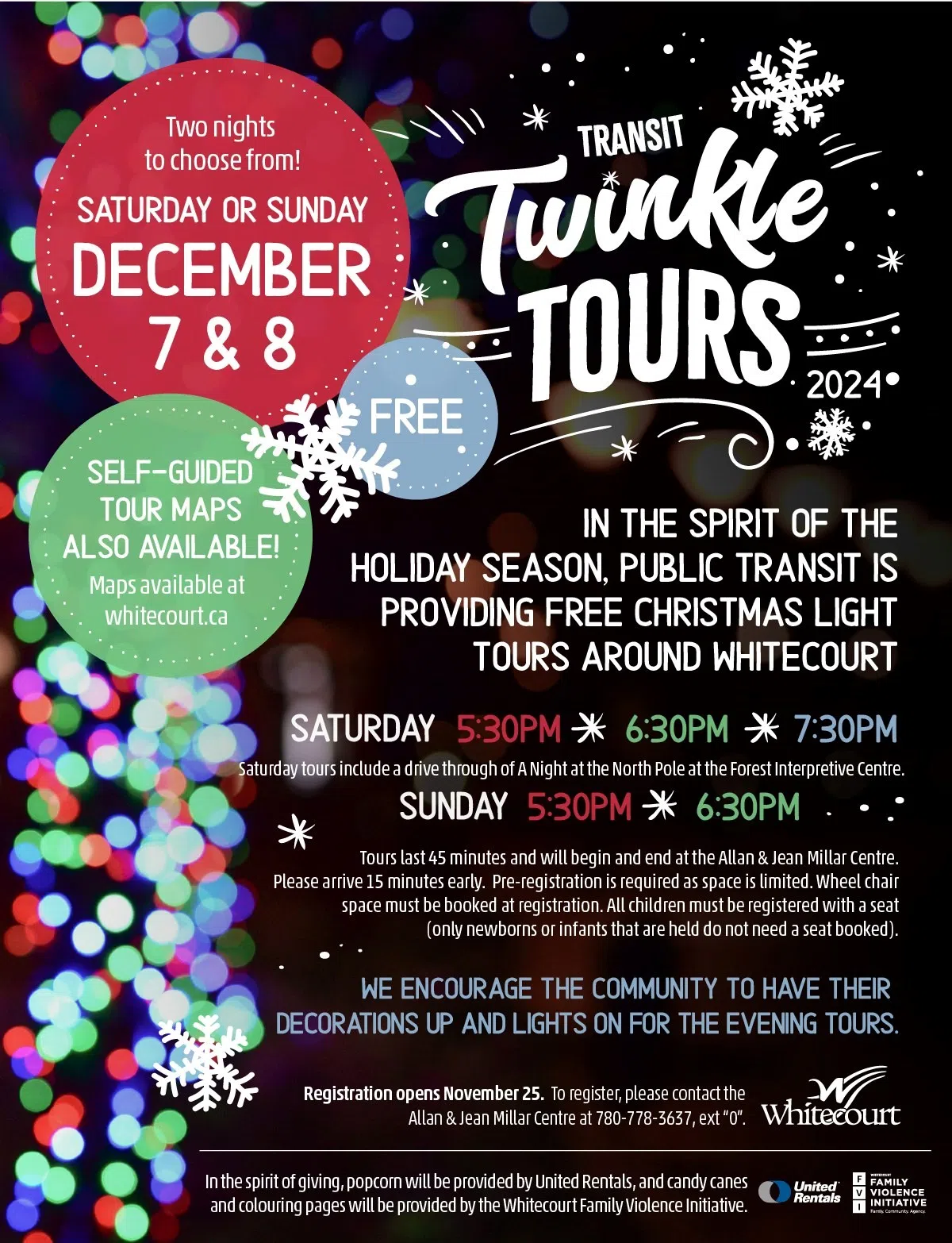 Town of Whitecourt 2024 Transit Twinkle Tour route | XM 105