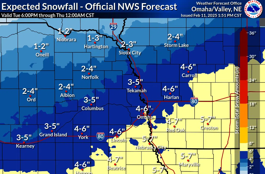 Winter Strom Warning in Effect for Lincoln Tuesday Evening | 105.3 The ...