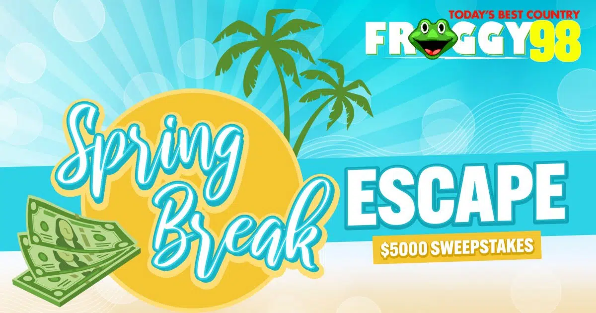 Spring Break Escape | Froggy 98 - Today's Best Country!