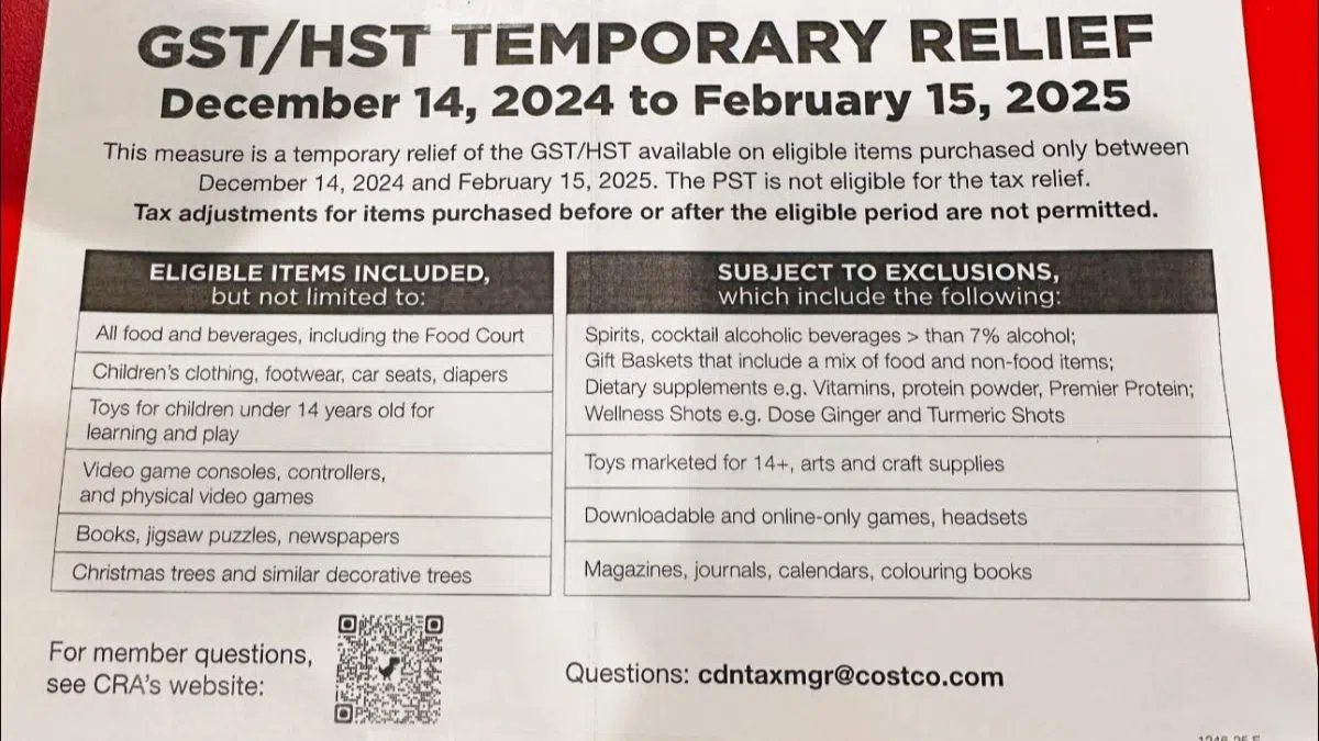 GST/HST Holiday Starts Tomorrow (Dec. 14th) – A Cheat Sheet From Costco ...