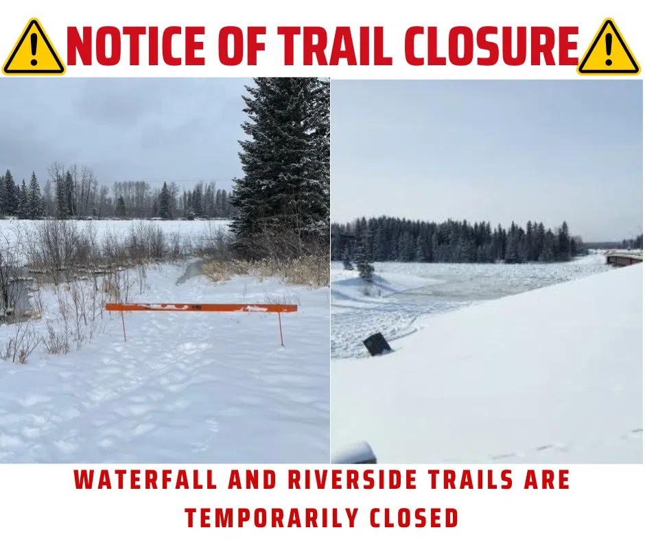 Waterfall and Riverside Trails temporarily closed | 94.5 Rewind Radio