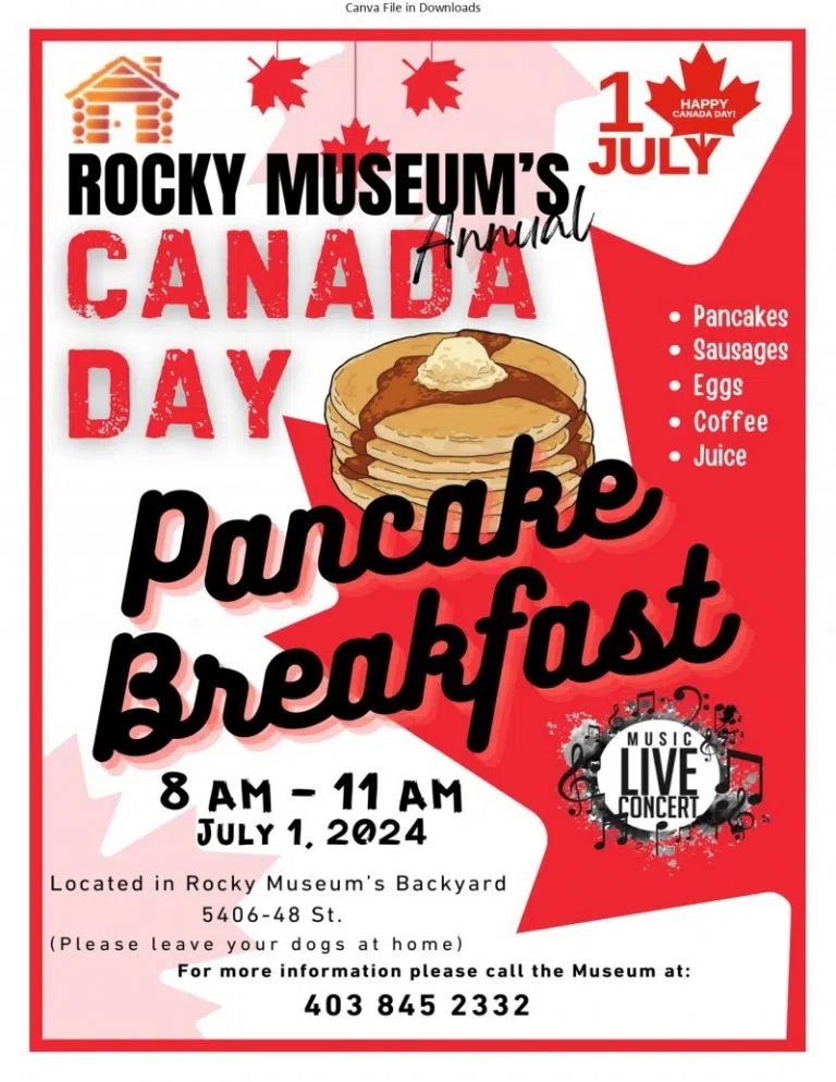 Rocky Museum to host Canada Day Pancake Breakfast July 1 | 94.5 Rewind ...