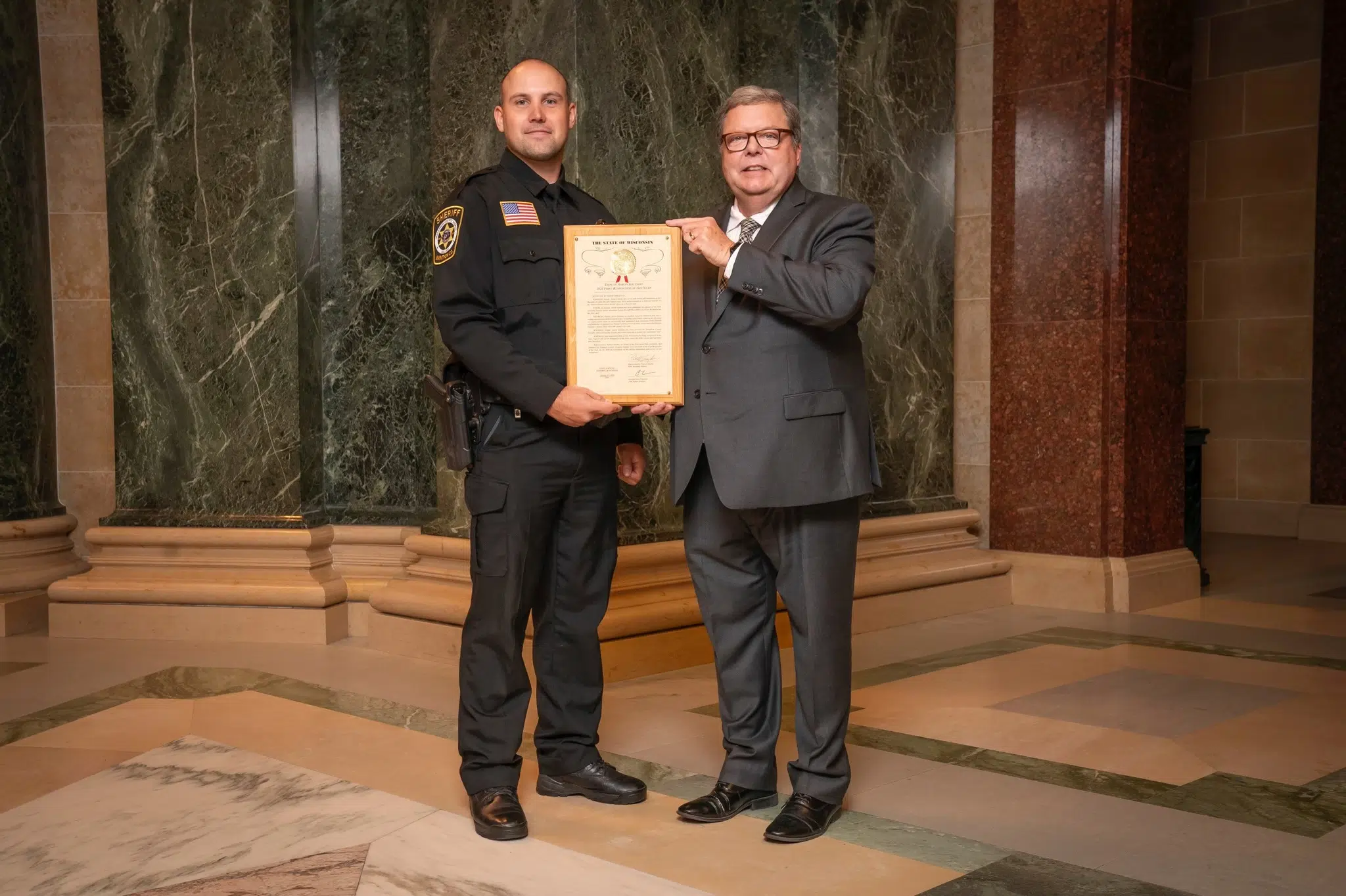 Marathon County Sheriff’s Deputy Recognized as 85th Assembly District First Responder of the ...