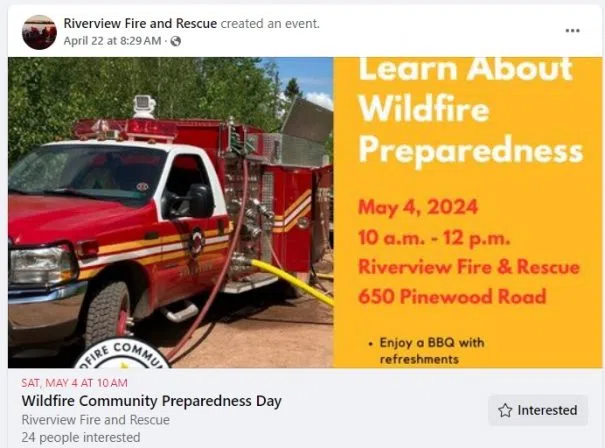 Riverview not immune to wildfires, says Fire and Rescue - Acadia ...