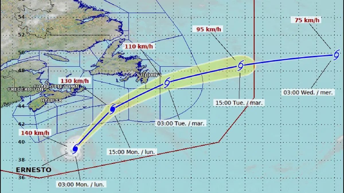Ernesto continues trek through Canadian waters | CKBW