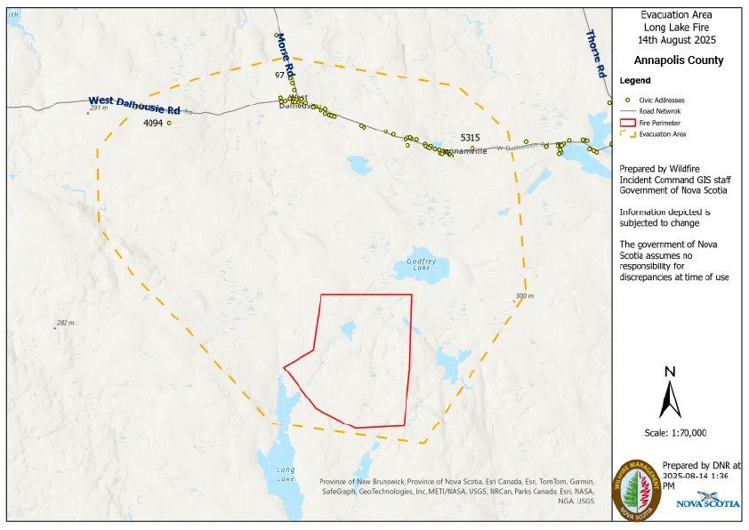Evac order expands in Annapolis Co. , wildfire now 406 hectares | 101.5 ...