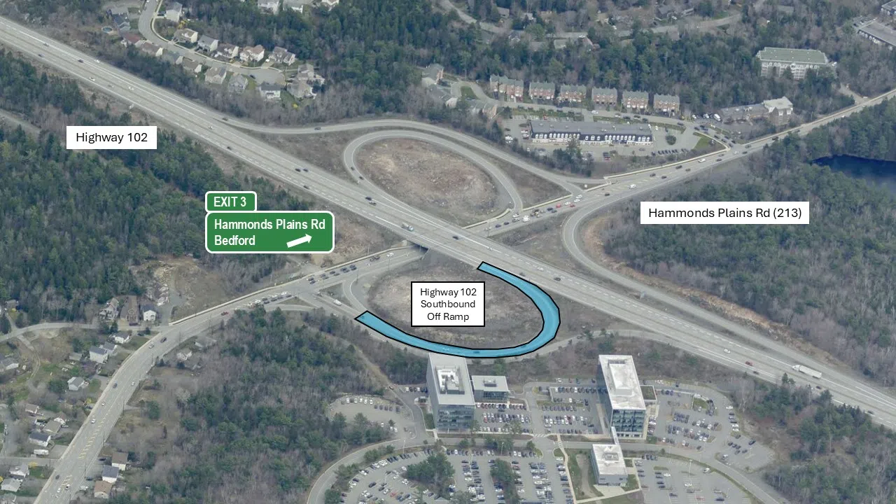 Hwy 102 off-ramp at Exit 3 to close for construction | Y95.5