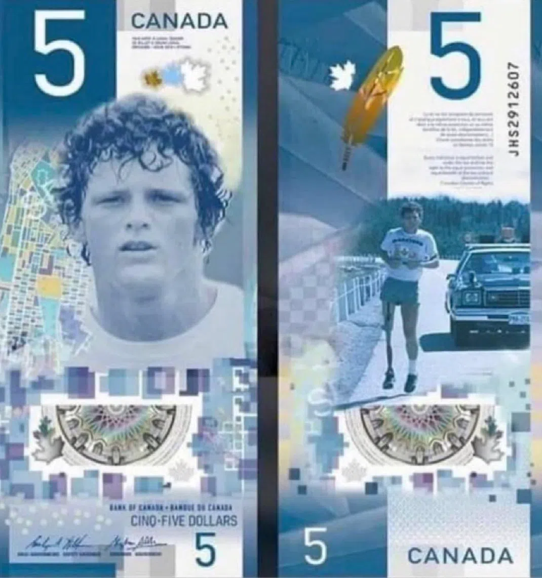 Canadian icon Terry Fox to be featured on new $5 bill | CJWE Southern ...