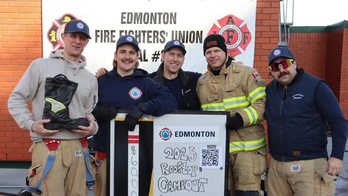 Edmonton Firefighters Brave the Cold for Charity Rooftop Campout | CFWE ...