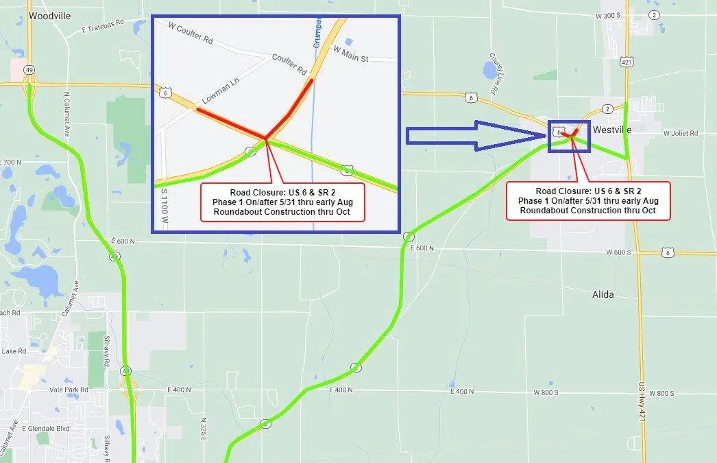 Construction to Begin on Roundabout at U.S. 6 and State Road 2 Near ...