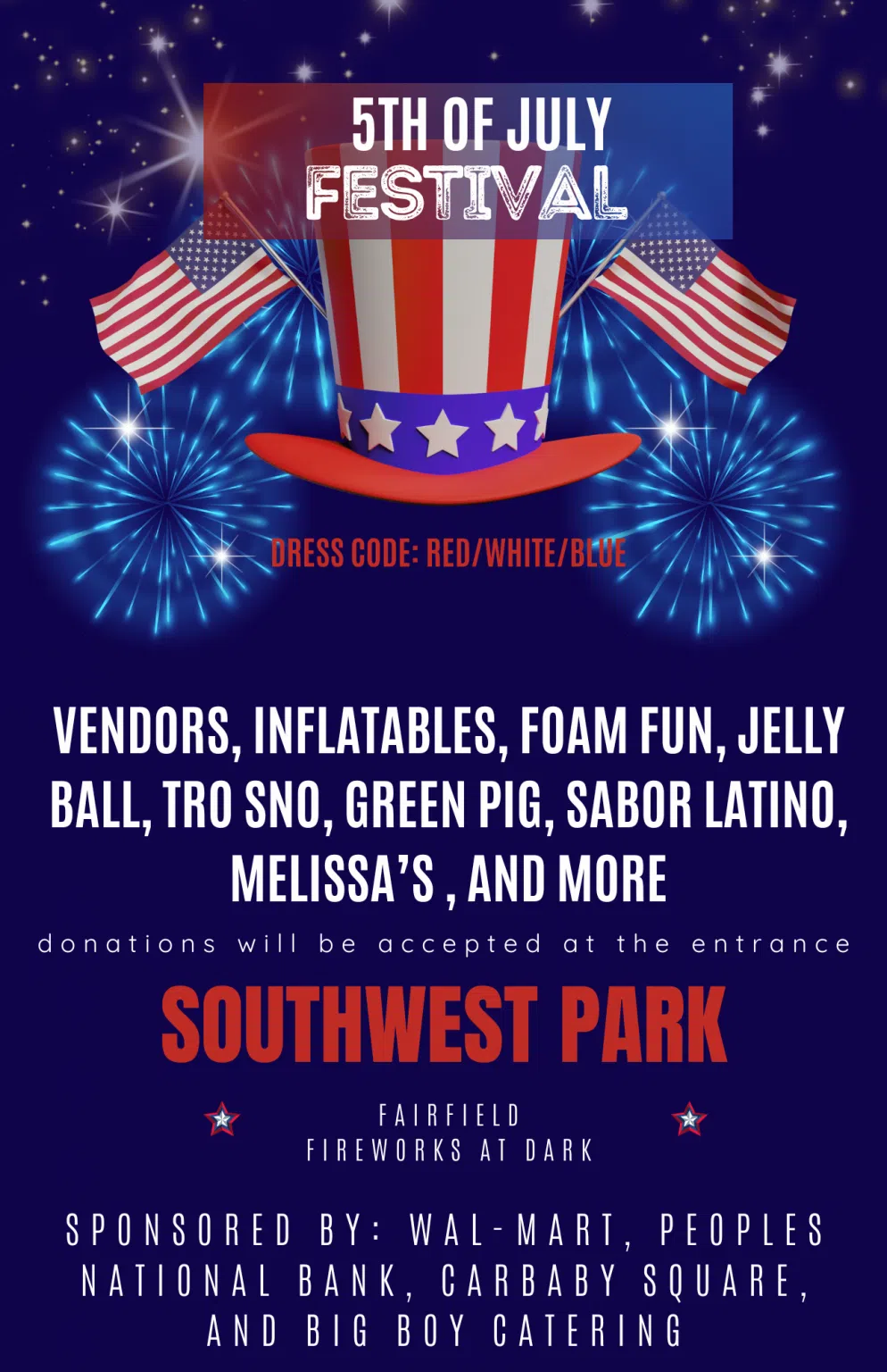 CITY OF FAIRFIELD FIREWORKS DISPLAY SET FOR FRIDAY, JULY 5TH | WFIW FM ...