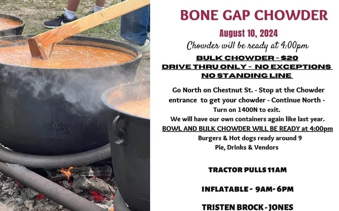 BONE GAP CHOWDER SET FOR SATURDAY, AUGUST 10TH | WFIW FM / WFIW AM ...