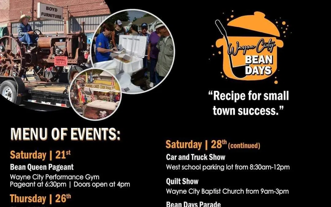 FULL LINE-UP FOR BEAN DAYS IN WAYNE CITY, CHURCH NIGHT TOMORROW ...