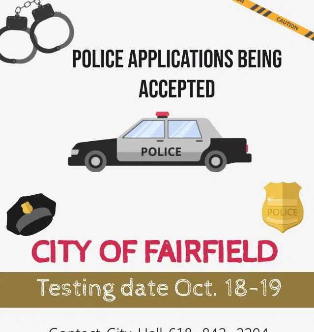CITY OF FAIRFIELD STILL SEEKING APPLICANTS TO ESTABLISH ELIGIBILITY ...