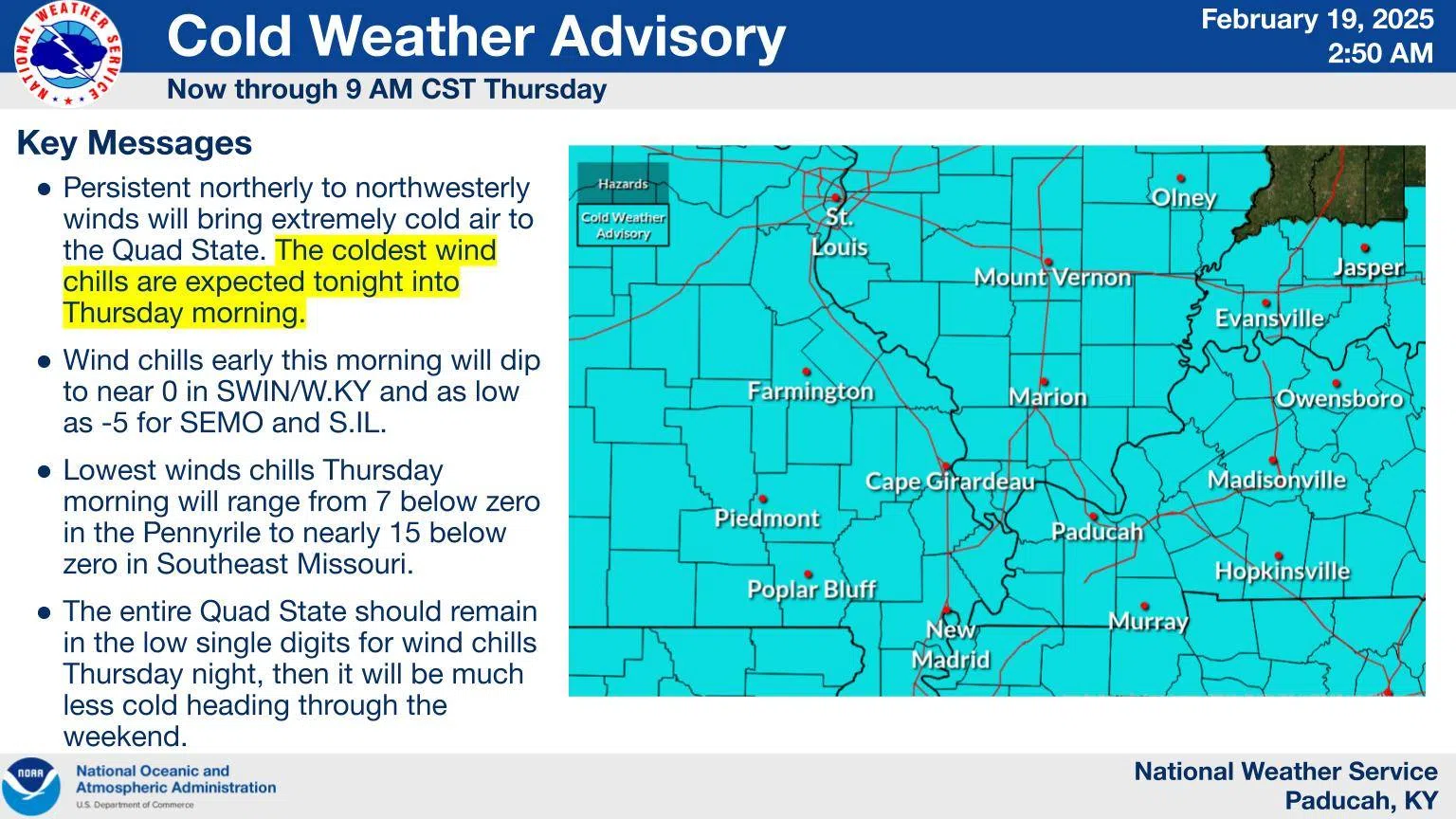 WINTER WEATHER ADVISORY UNTIL 9AM THIS (WEDNESDAY) MORNING-COLD WEATHER ...