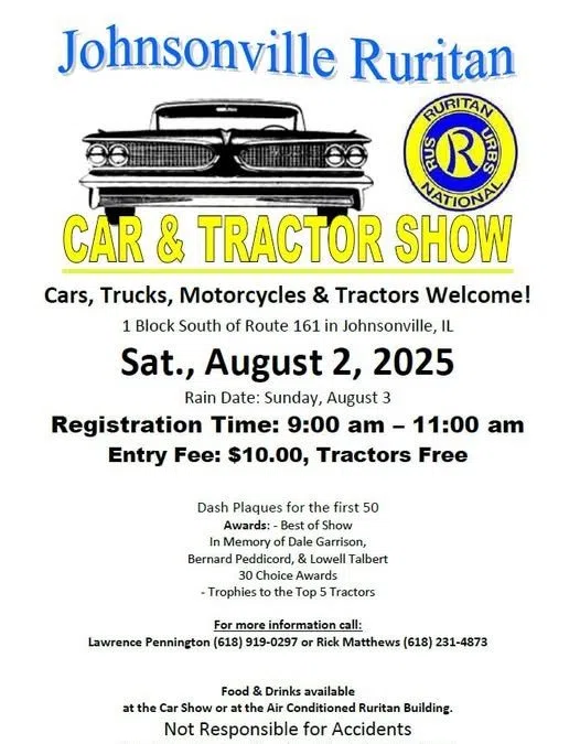 JOHNSONVILLE RURITAN CLUB CAR & TRACTOR SHOW SET FOR AUGUST 2ND | WFIW ...