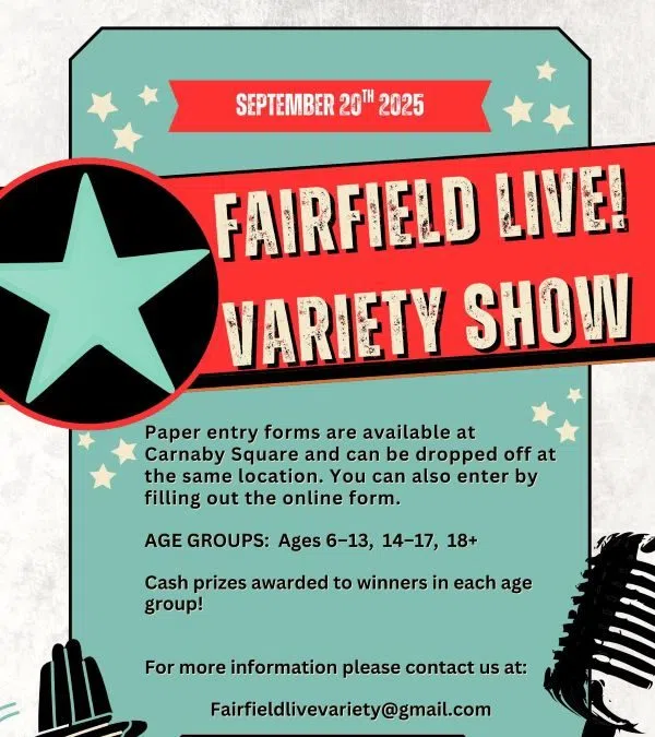 FAIRFIELD LIVE VARIETY SHOW TO BRING NEW ENERGY TO FALL FUN FEST | WFIW ...