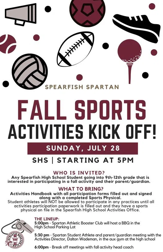 Spearfish Spartan Fall Sports Activities Kick Off | 980 AM/103.5 FM ...