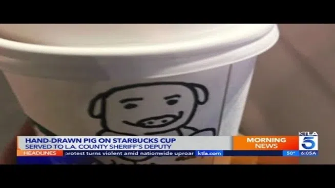 L.A. Sheriff’s Deputy Gets Coffee Cup With Pig Drawing | KABC-AM