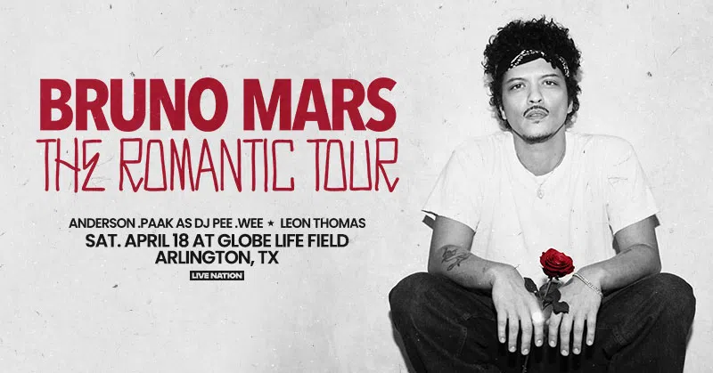Bruno Mars – Globe Life Field (Arlington, TX) – Saturday, April 18th ...