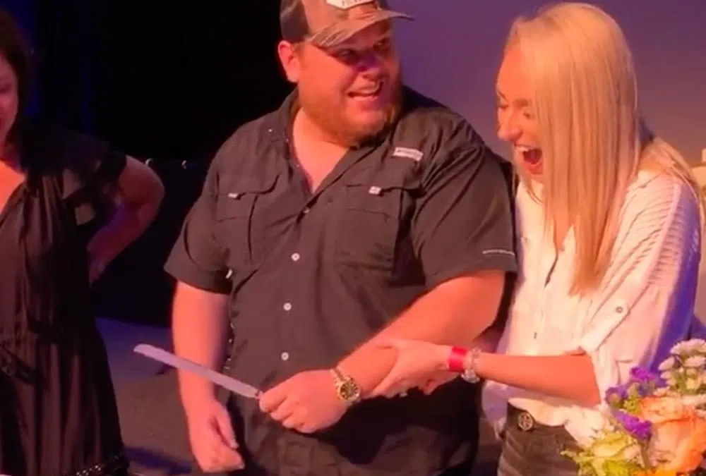 Watch Luke Combs & His Fiancée Get Some “Practice” Cutting Their ...