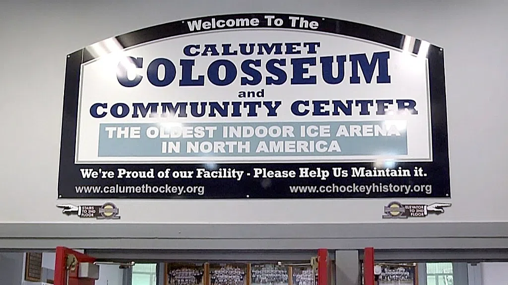 Calumet Colosseum, indoor sign | The Keweenaw Report